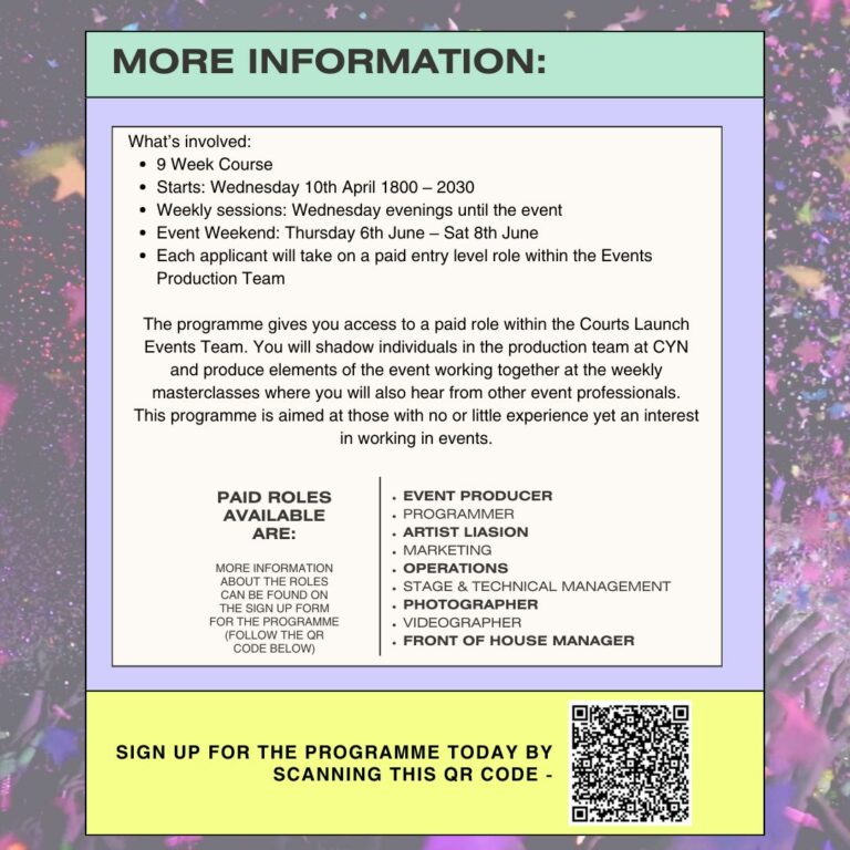 Event Production Programme - Get into Theatre